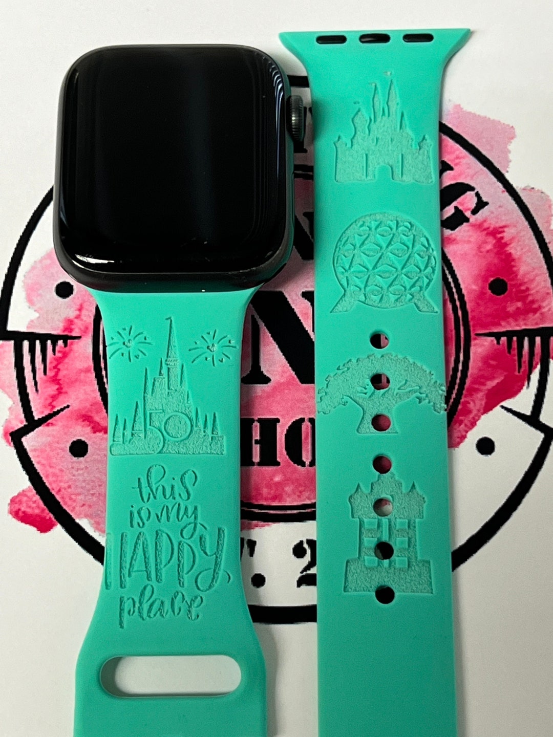 Disney Parks Engraved Apple Watch Band, Personalized Watch Band, Apple ...