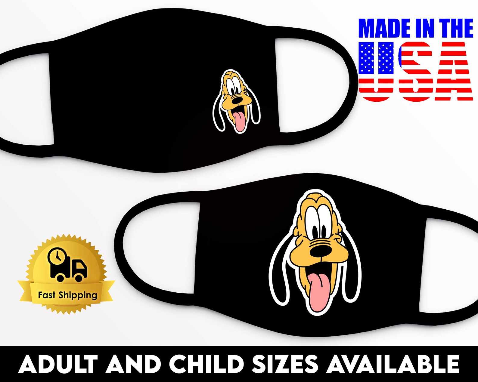 Pluto Face Mask Pluto Face Masks Disney Face Mask Social | Etsy