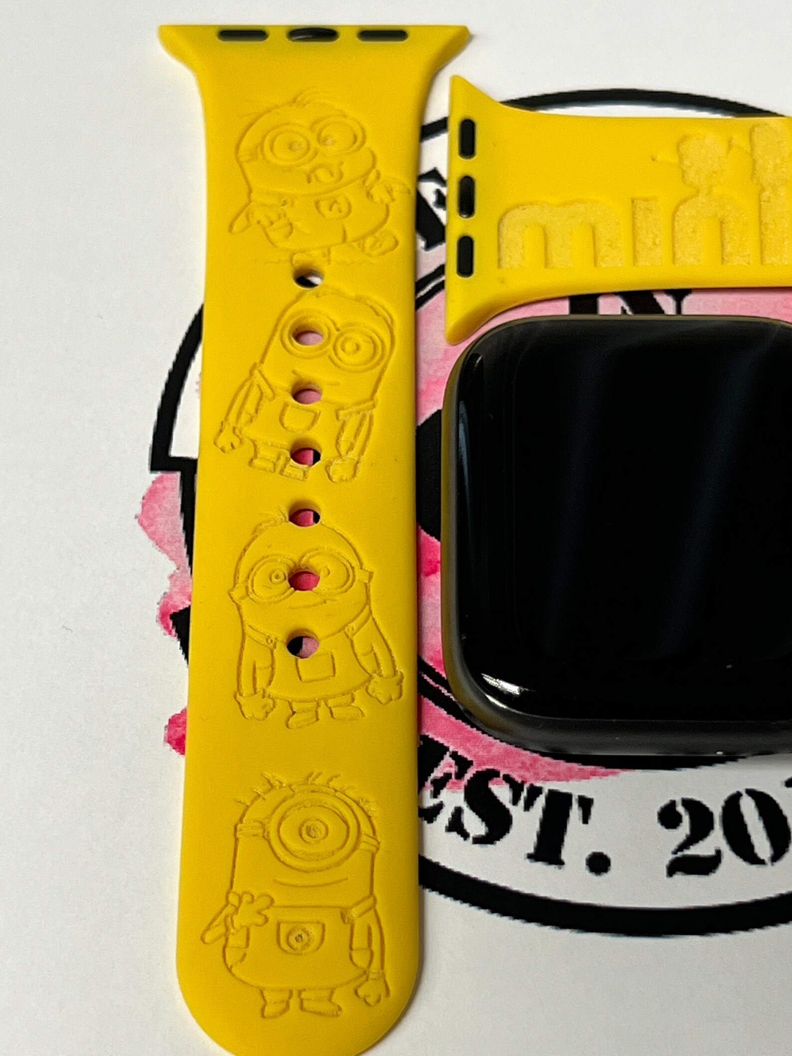 Minions Engraved Apple Watch Band Personalized Watch Band - Etsy