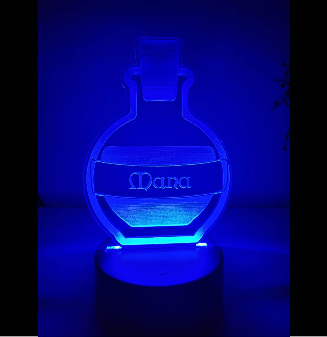 Personalized Potion Bottle Color Changing Led Blade Lamp - Etsy