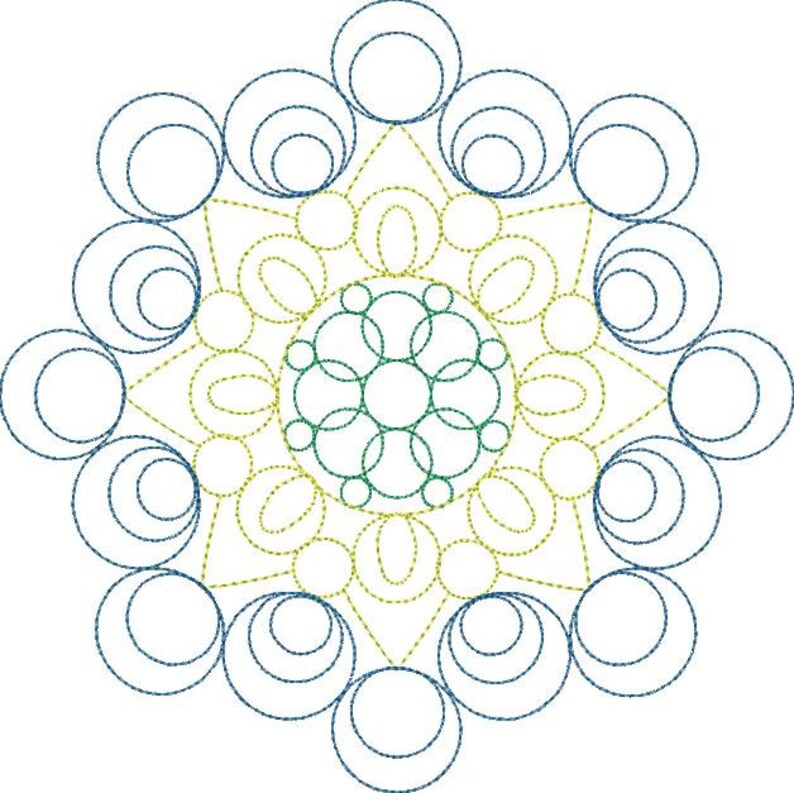 Mandala Block Machine Embroidery Design 12 Sizes Quality - Etsy