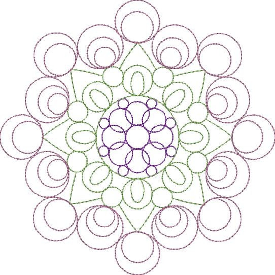 Mandala Block Machine Embroidery Design 12 Sizes Quality - Etsy