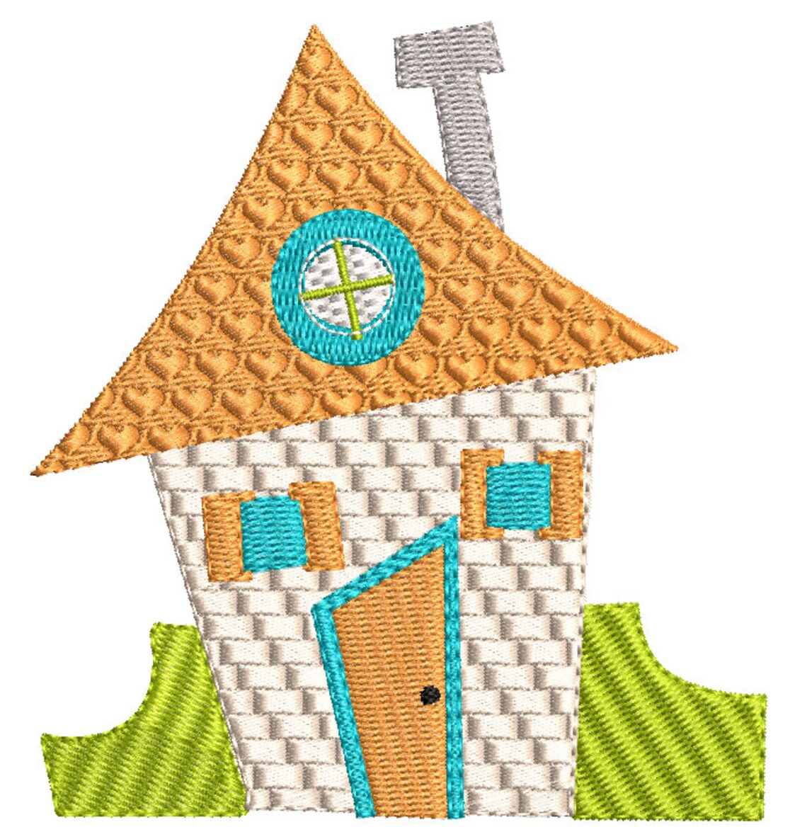 Quirky Houses Machine Embroidery - Quality Embroider - Etsy