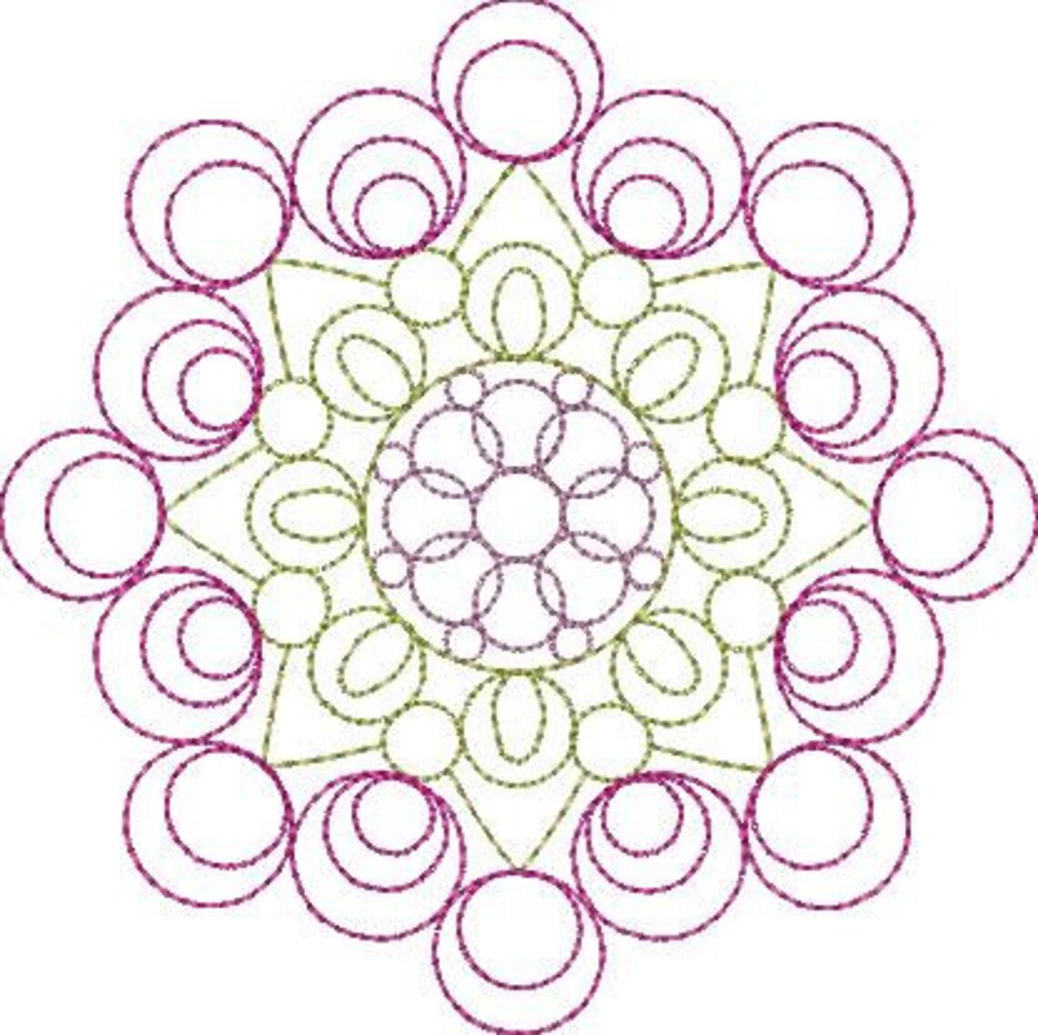 Mandala Block Machine Embroidery Design 12 Sizes Quality - Etsy