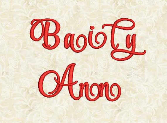 Baily Ann Script Machine Embroider Font Qualité Broderie | Etsy