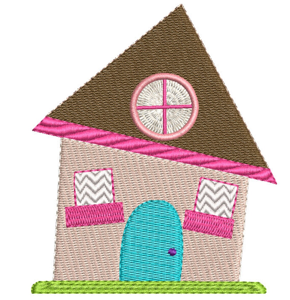 Quirky Houses Machine Embroidery - Quality Embroider - Etsy