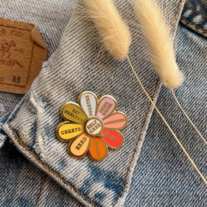 Self Care Spinner Enamel Pin - Inspirational Quote Motivational Pins ...