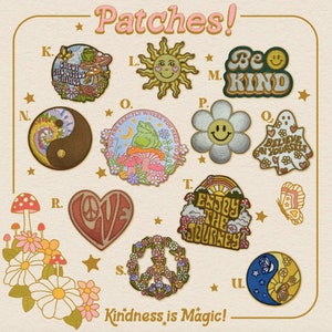 Boho Patches - Embroidered Iron on Patch - Inspirational Quote Patch ...