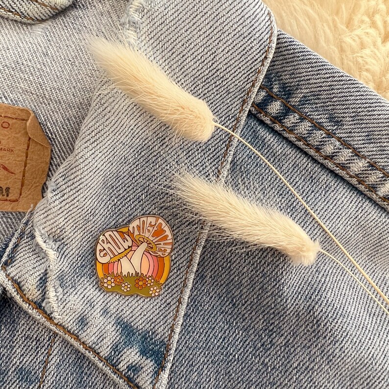 Grow Together Mushroom Enamel Pin - Inspirational Mushroom Pin ...