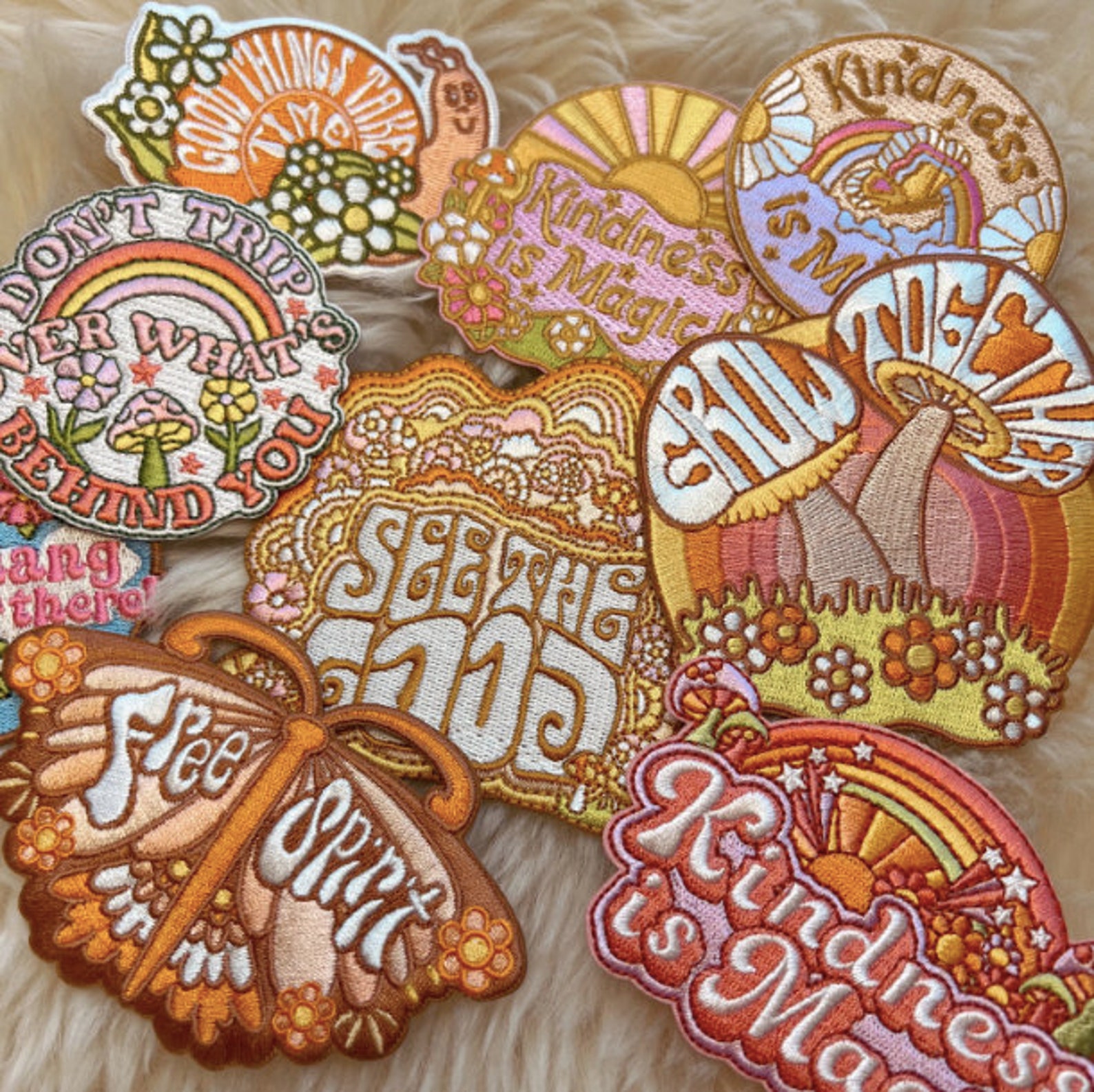 Boho Patches - Embroidered Iron on Patch - Inspirational Quote Patch ...