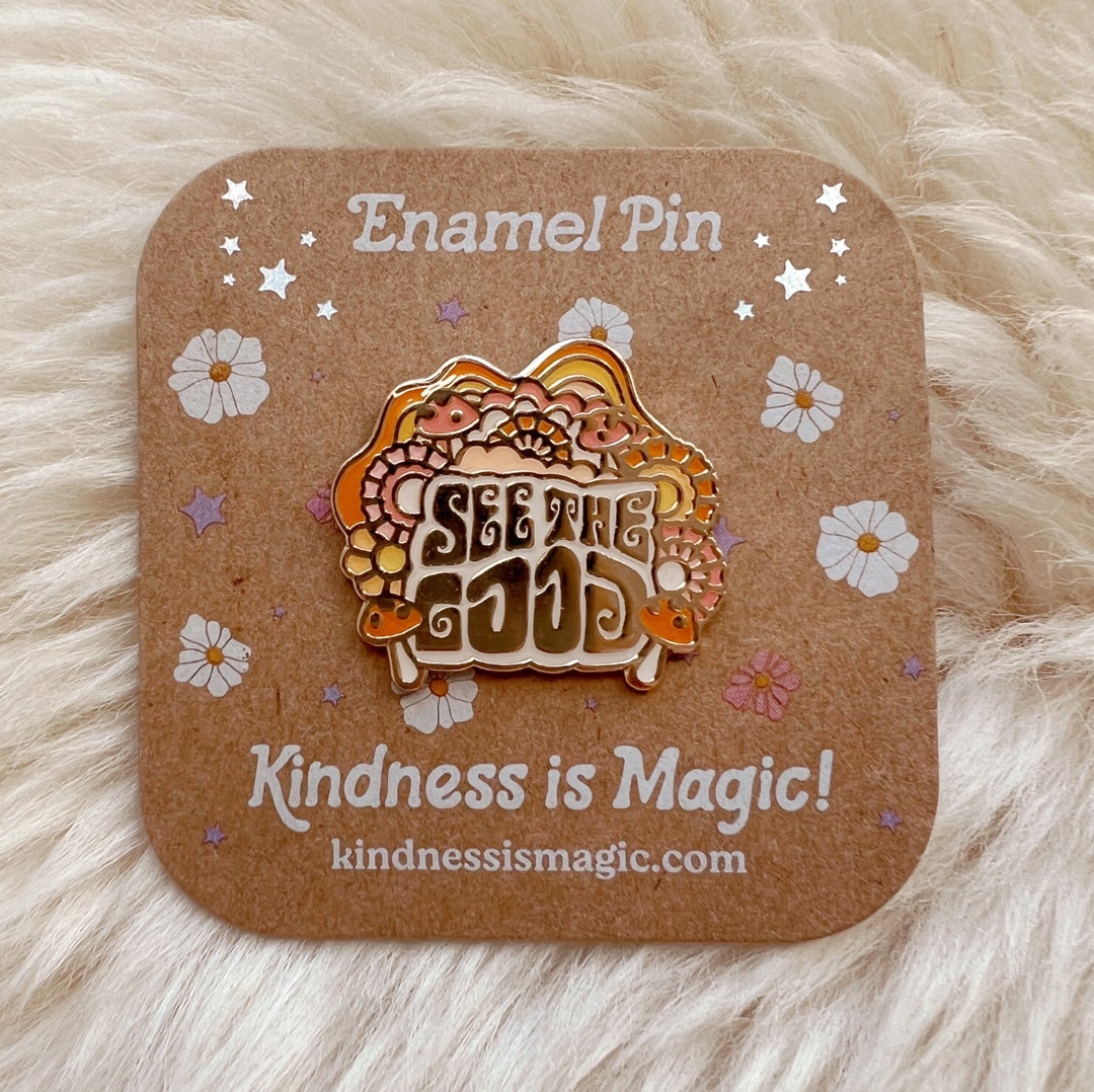See the Good Enamel Pin - Positive Affirmation Pins - Retro 70s Hard ...