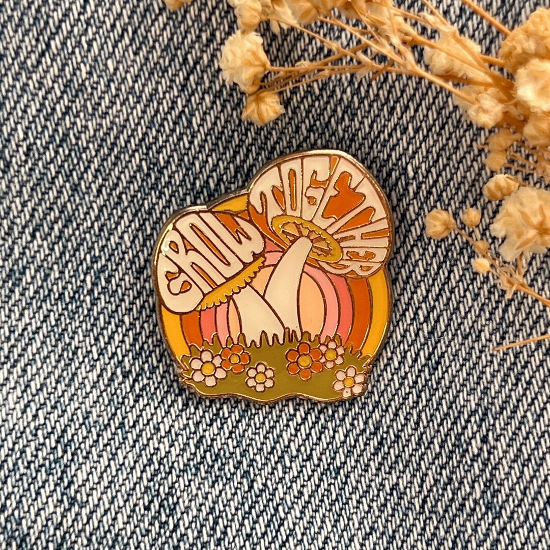 Grow Together Mushroom Enamel Pin - Inspirational Mushroom Pin ...