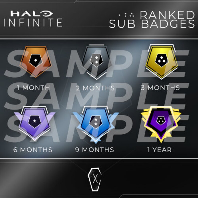 Halo Infinite Ranked Twitch Sub Bagdes Twitch Overlay - Etsy