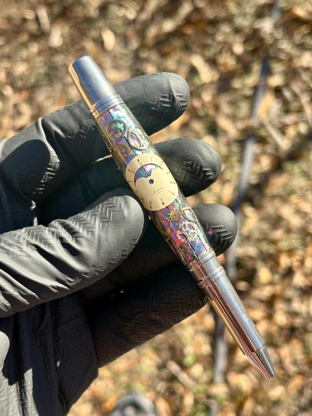 Handmade Pen With Watch Face and Gears on Abalone Shell - Etsy