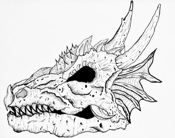 Dragon and Skull Bust D&D 5e Dungeons and Dragons Tabletop Fantasy RPG ...