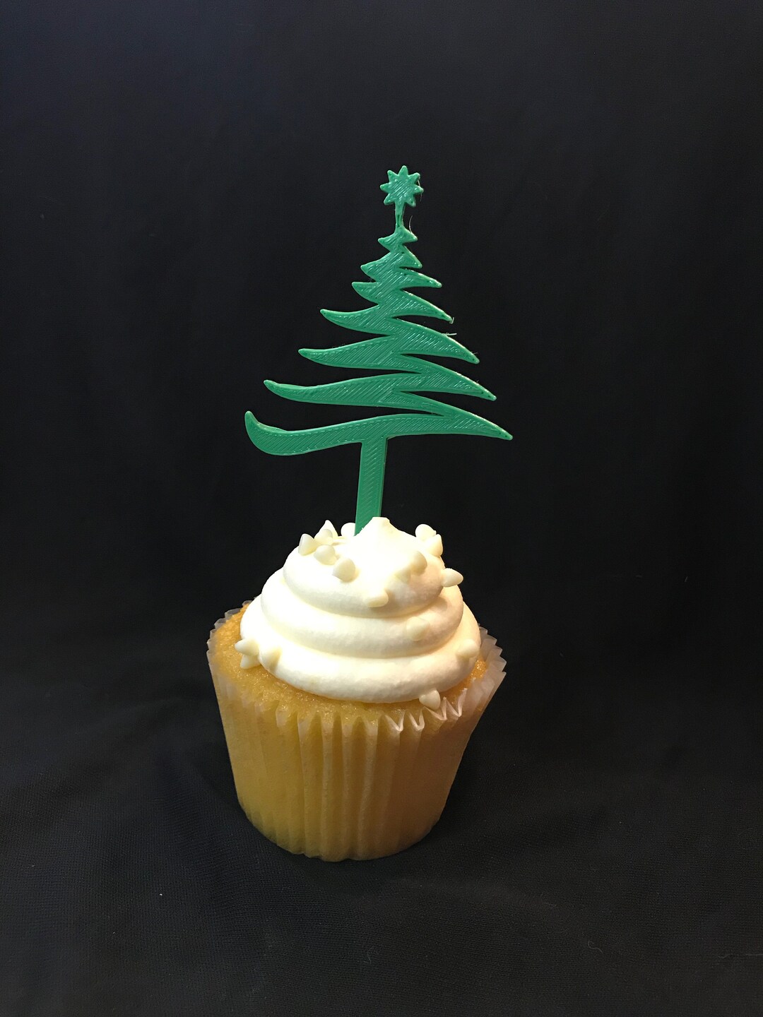 Modern Christmas Tree Cupcake Topper - 3D Printed Plastic - Etsy