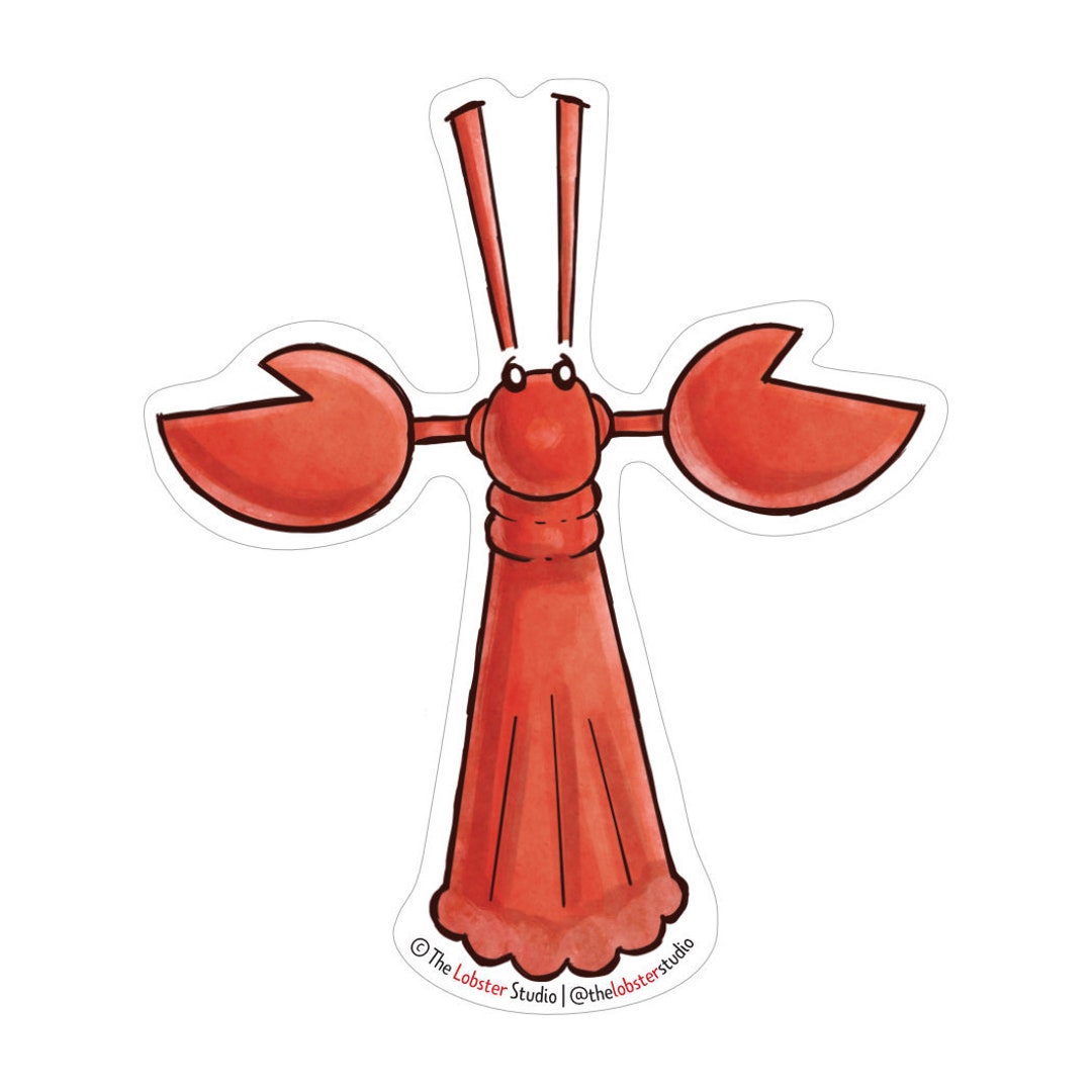 Little Lobster Hug Vinyl Sticker - Etsy