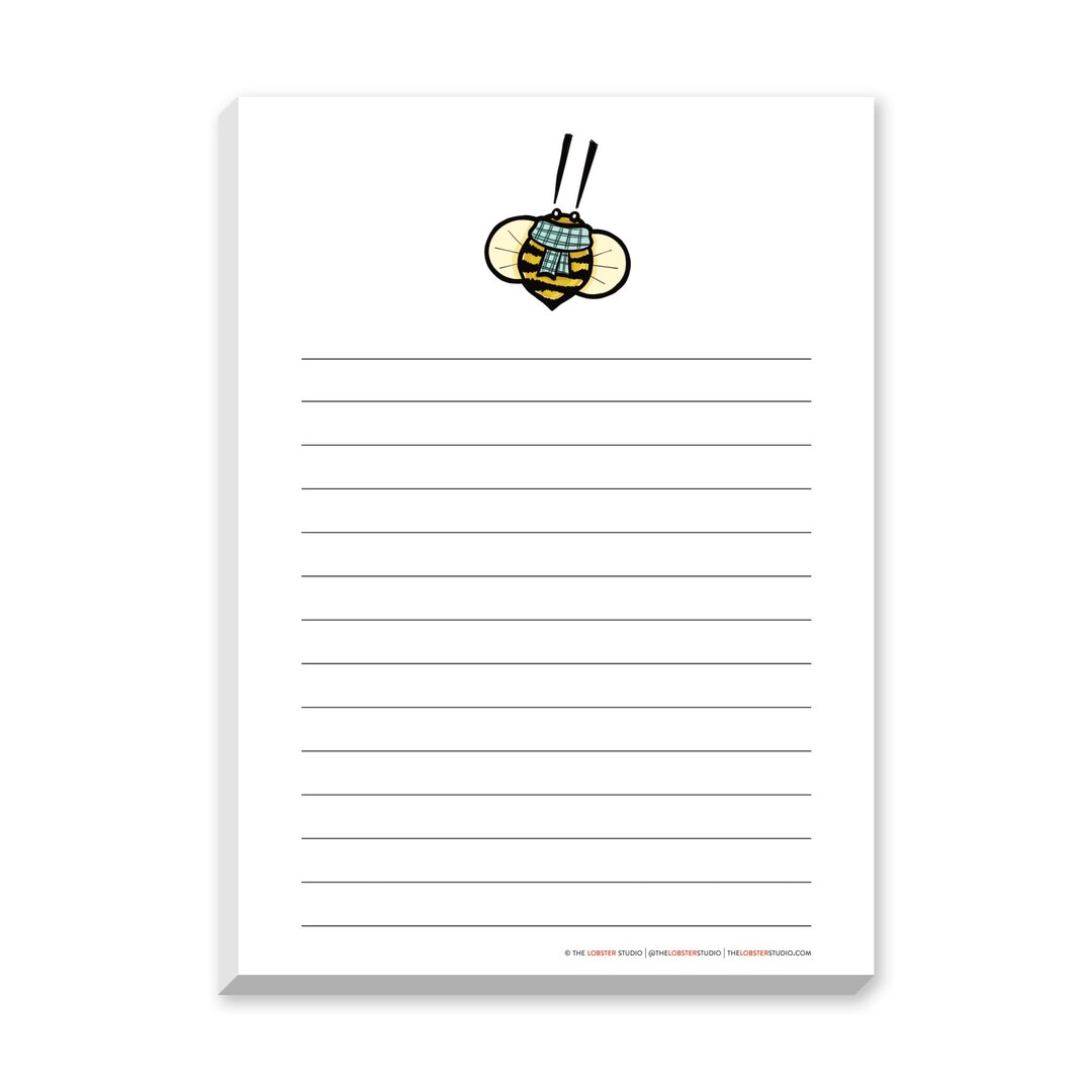 Cozy Bee Notepad - Etsy