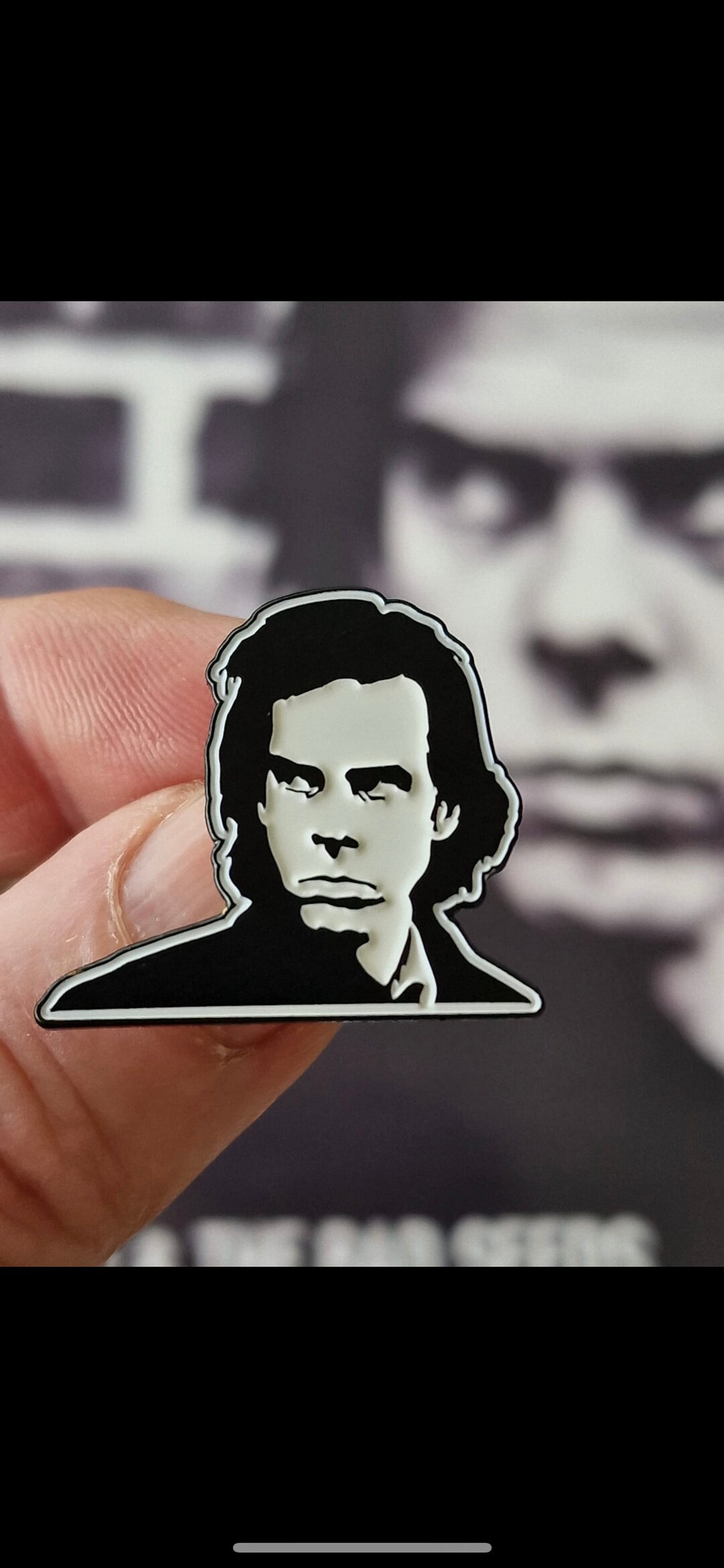 Nick Cave Pin Badge Bad Seeds Birthday Party Gothic Rock Garage Goth ...