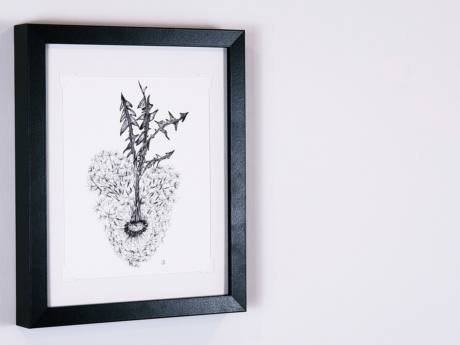 Dandelion Flower Seed Puff Gallery Wall Art Botanical Print | Etsy