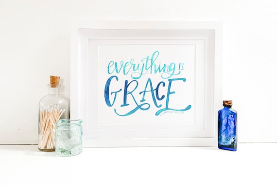 St Therese of Lisieux Quote Print Everything is Grace Catholic - Etsy