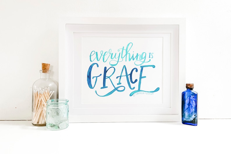 St Therese of Lisieux Quote Print Everything is Grace Catholic Saint ...
