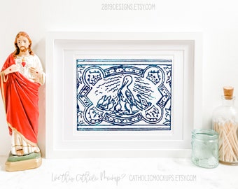 Catholic Art Pelican - Etsy