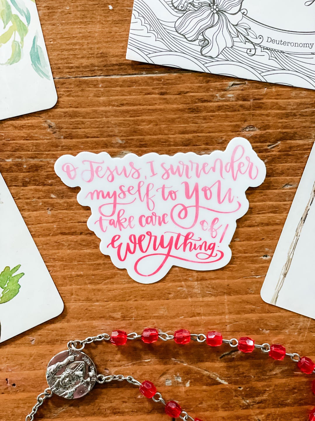 O Jesus I Surrender Myself to You Vinyl STICKER Surrender Novena Prayer ...
