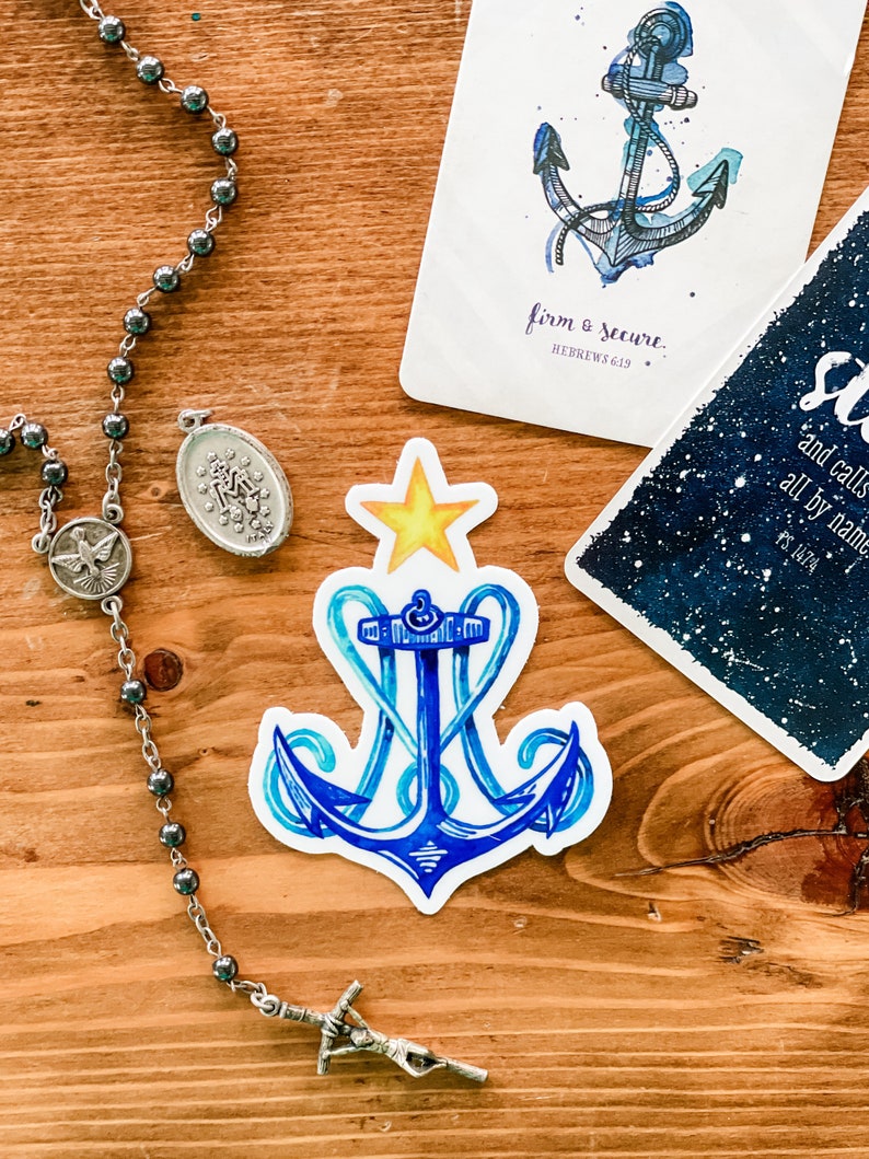 Stellamaris Catholic Sticker: Our Lady Star of the Sea, Mary Art ...