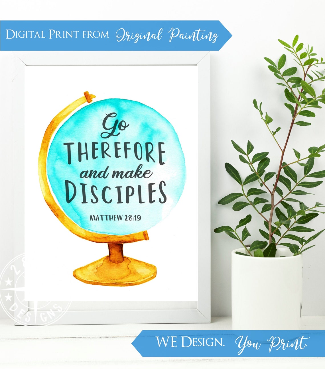 Matthew Mt 28:19 Go and Make Disciples of All Nations Printable Wall ...