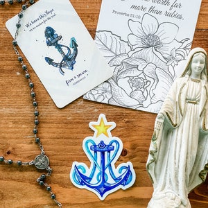 Stellamaris Our Lady Star of the Sea STICKER Stella Maris Mary Marian ...