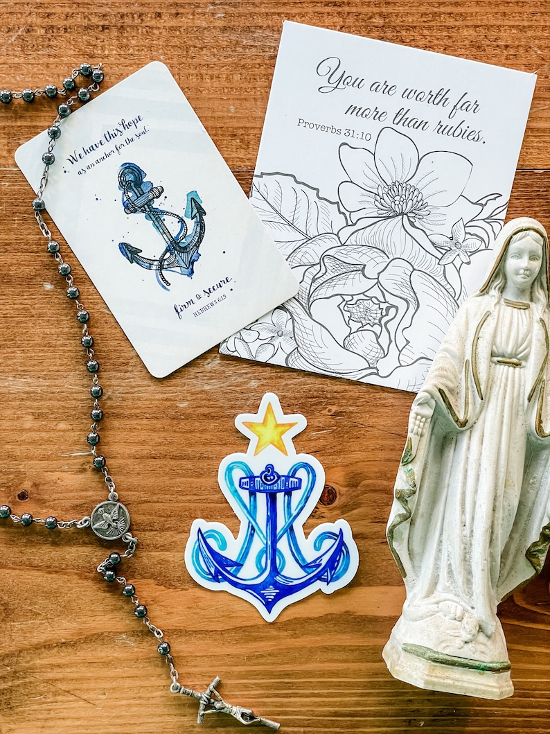 Stellamaris Catholic Sticker: Our Lady Star of the Sea, Mary Art ...