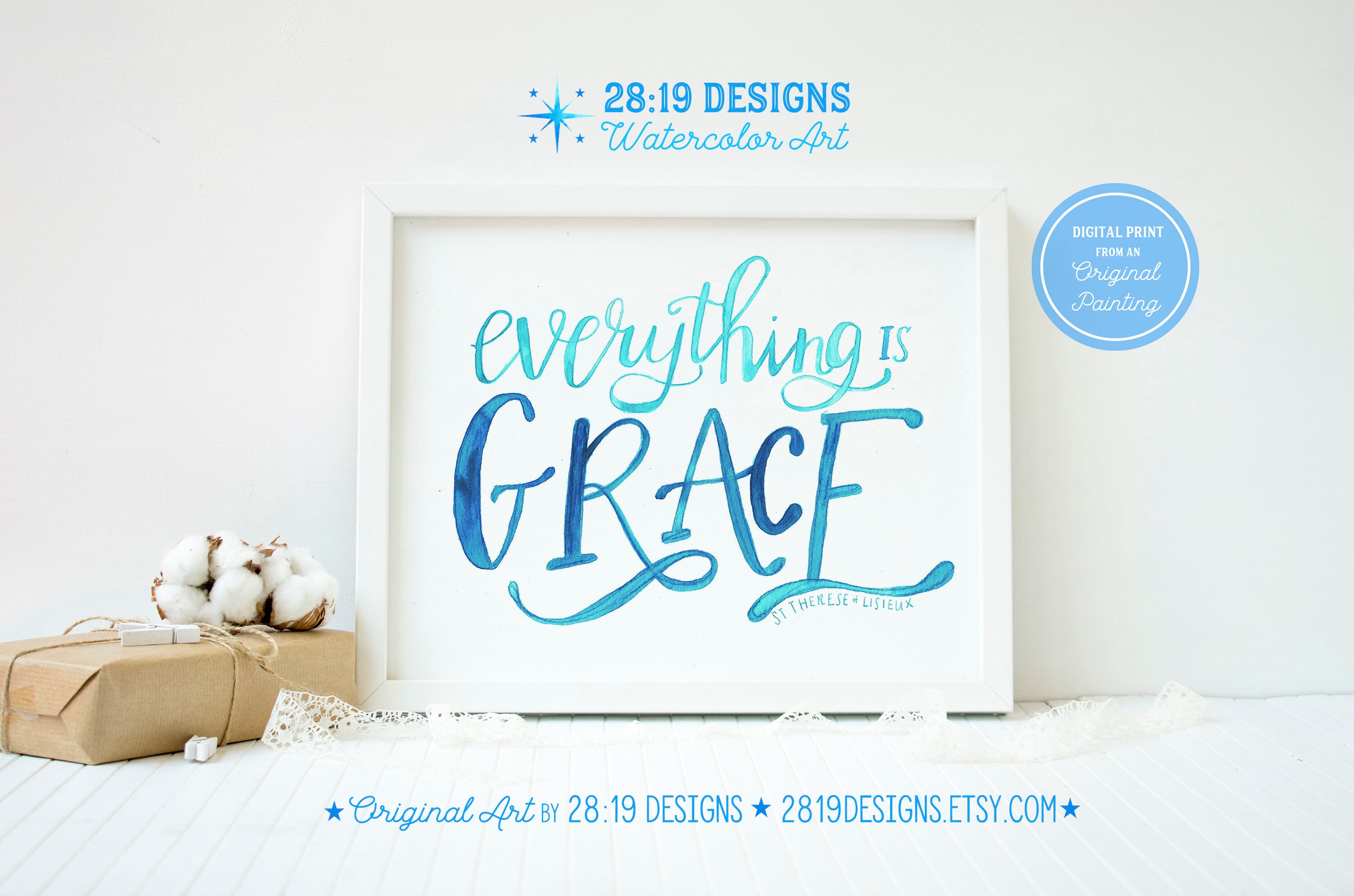 St Therese of Lisieux Quote Print Everything is Grace Catholic Saint ...