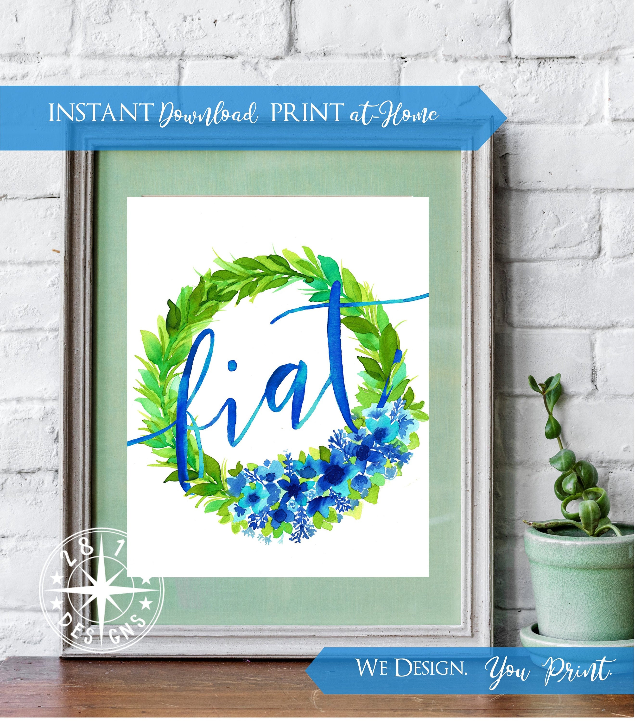 Fiat Catholic Art Print Luke 1:38 Mary's Fiat Catholic Decor Catholic ...