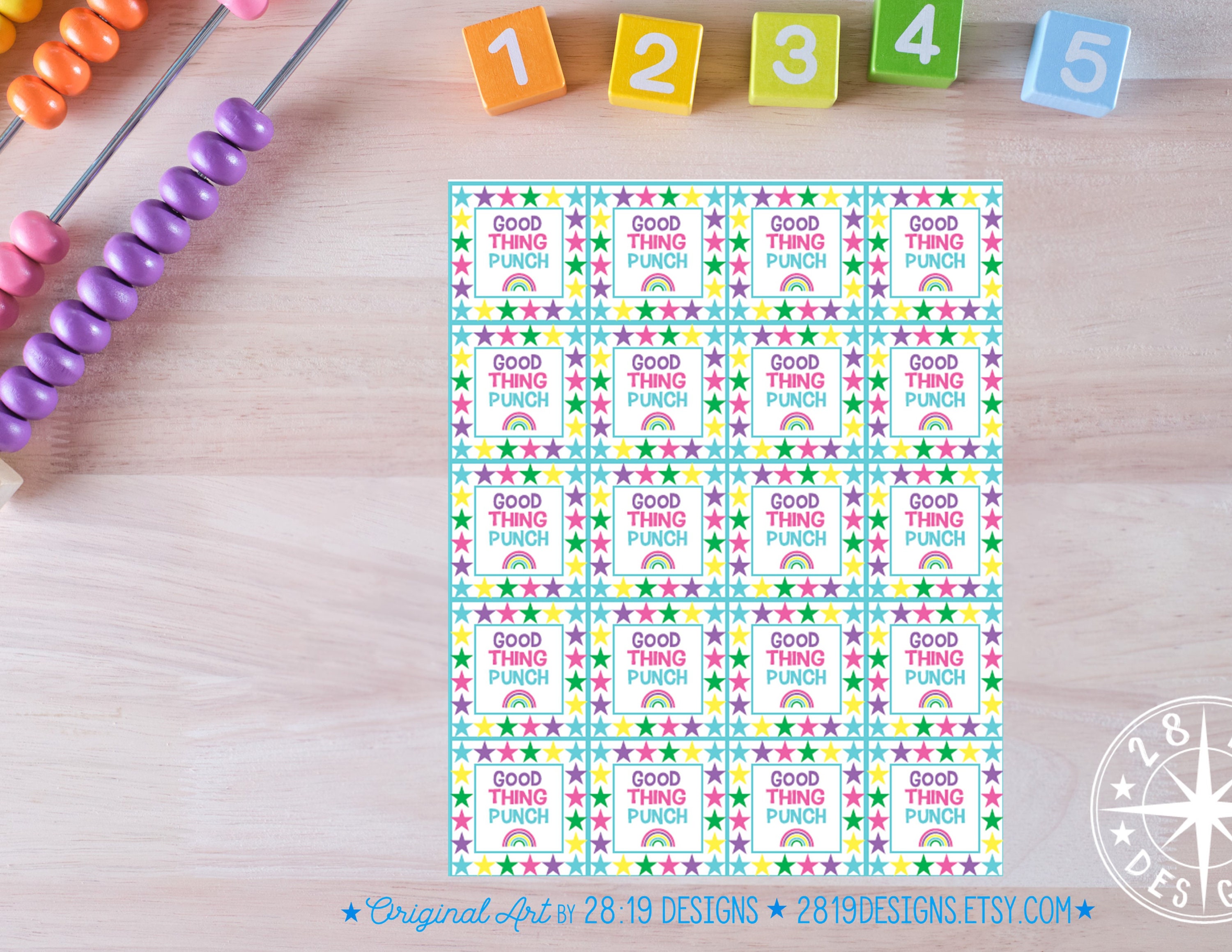 Kids Reward Card Behavior Chart Printable Punch Cards Chore Chart ...