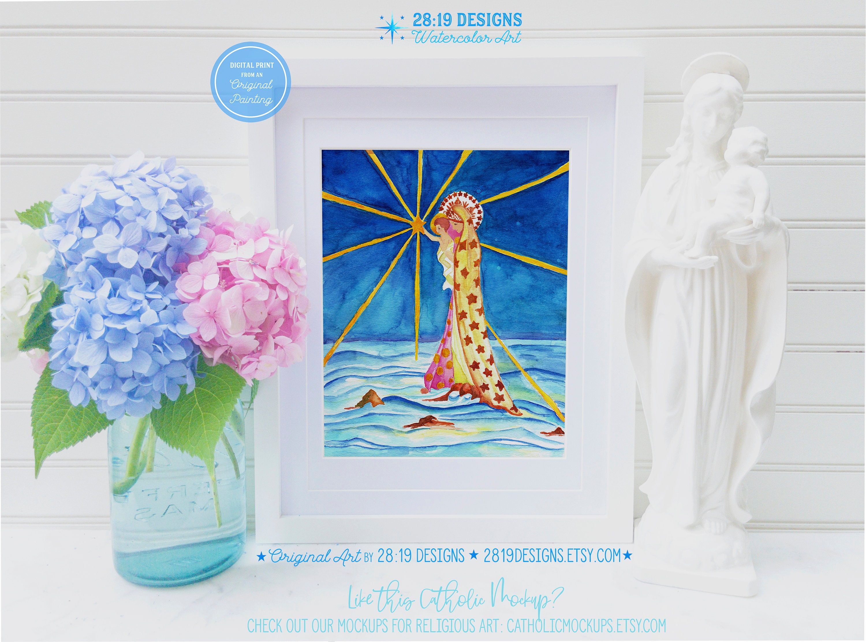 PRINTABLE Stella Maris Art Stellamaris Our Lady Star of the Sea Mary ...