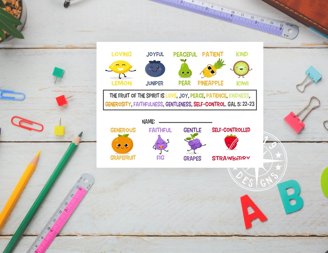 Behavior Printable Punch Cards Fruits of the Spirit Positive Parenting ...
