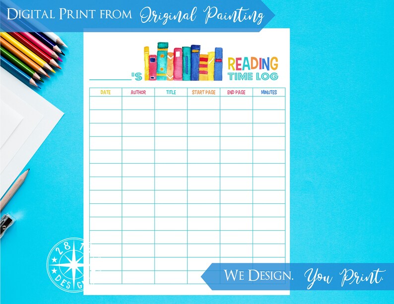 Reading Punch Cards Kids Reading Log Bundle Printable Reading | Etsy