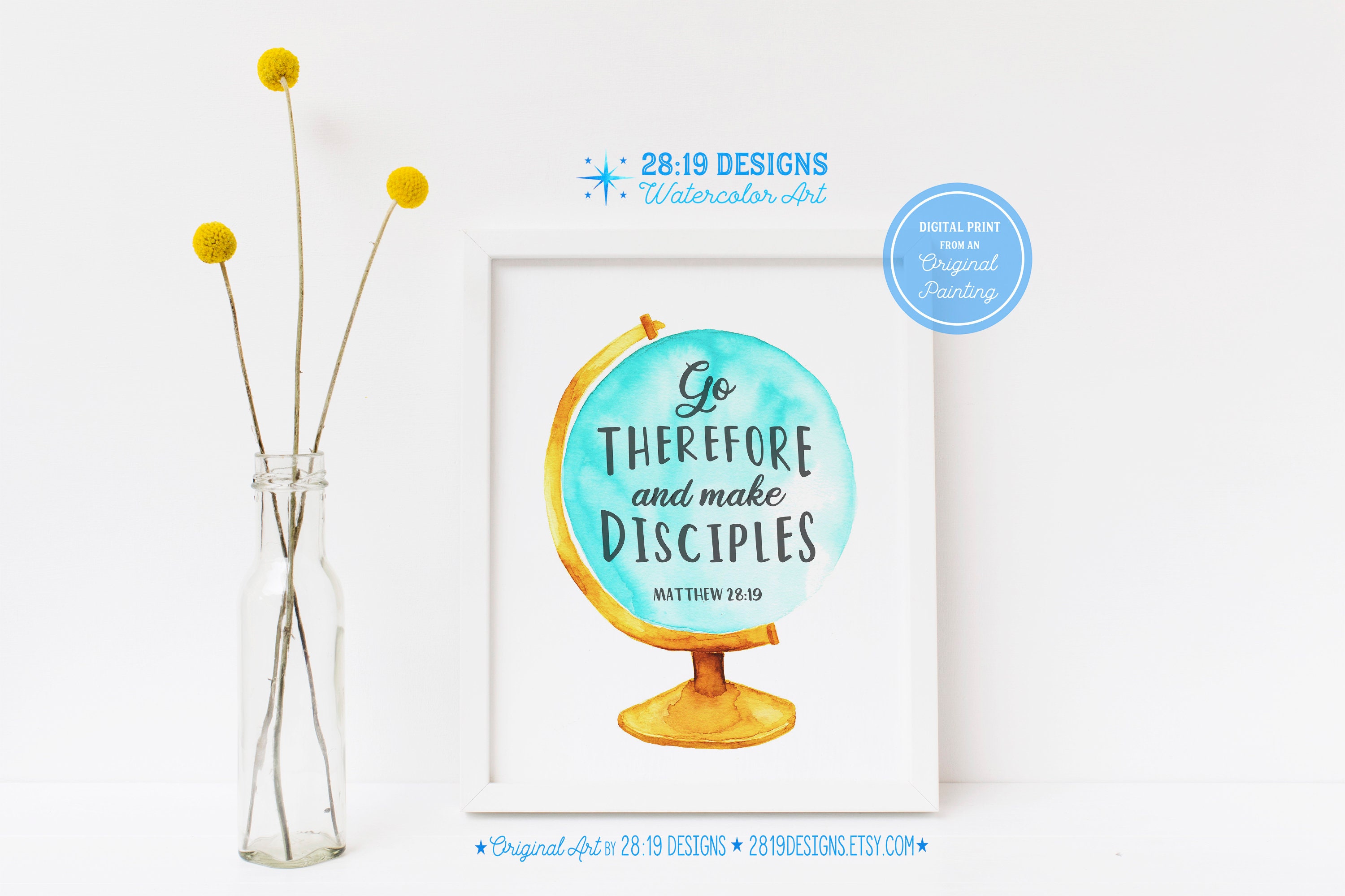 Matthew Mt 28:19 Go and Make Disciples of All Nations Printable Wall ...