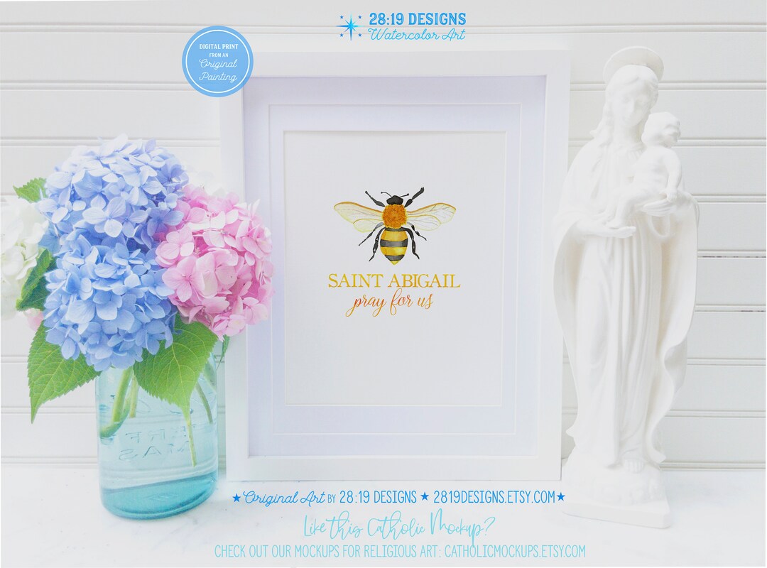 Saint Abigail | Saintly Symbols | Patron Beekeepers Honeybee Bee Patron ...