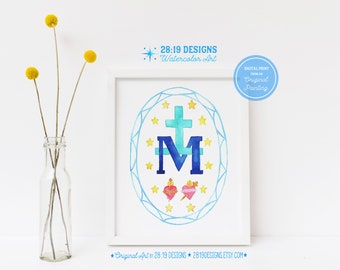 The Immaculate Conception Religious Posters Art Print Virgin Mary ...