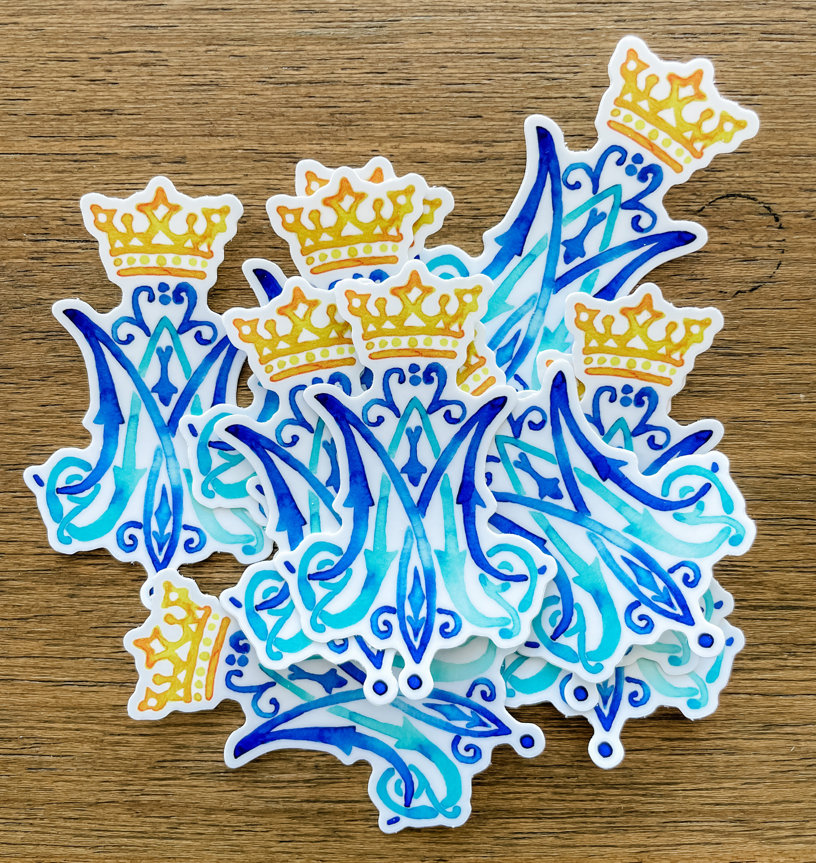 Auspice Maria Catholic Sticker: Our Lady Symbol, Marian Monogram, Mary ...