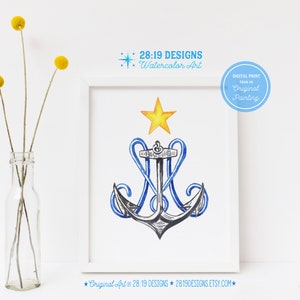 Stellamaris Our Lady Star of the Sea GRAY Blue Mary Marian Monogram ...