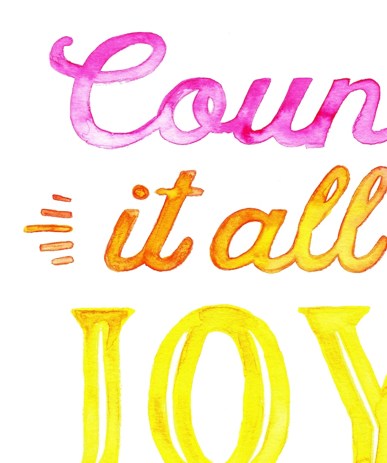 Count It All Joy Art Print James 1:2 Christian Wall Print - Etsy