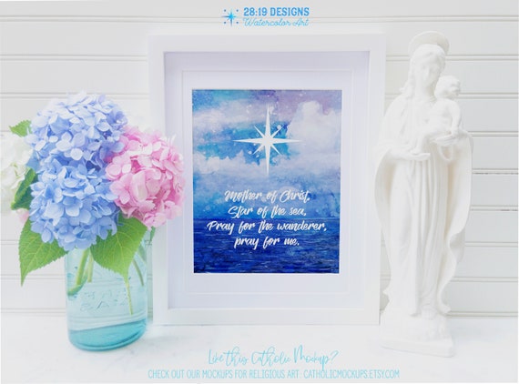 Our Lady Star of the Sea Pray for the Wanderer Stella Maris | Etsy