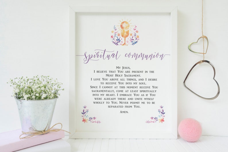 Spiritual Communion Prayer My Jesus Printable Catholic Prayer ...