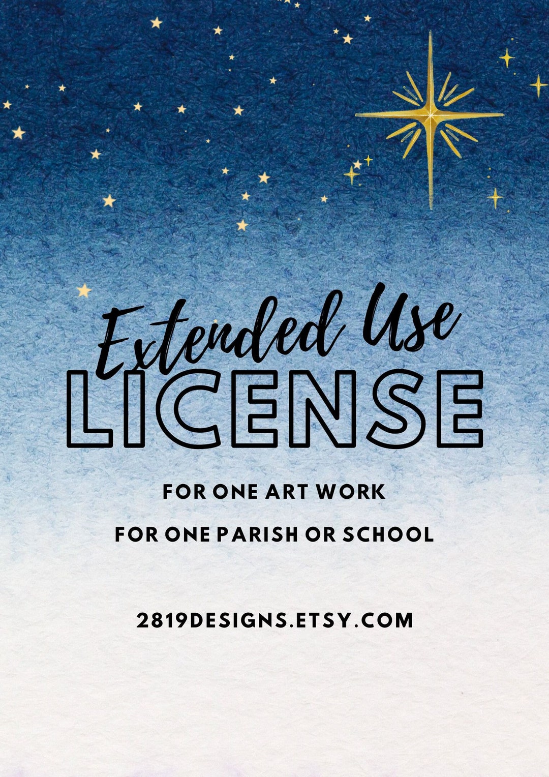Extended Use License | 1 Artwork | 1 Parish OR 1 School - Etsy