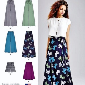 Sewing Pattern Palazzo Pants Pattern, Wide Leg Pants, Wrap Skirt ...