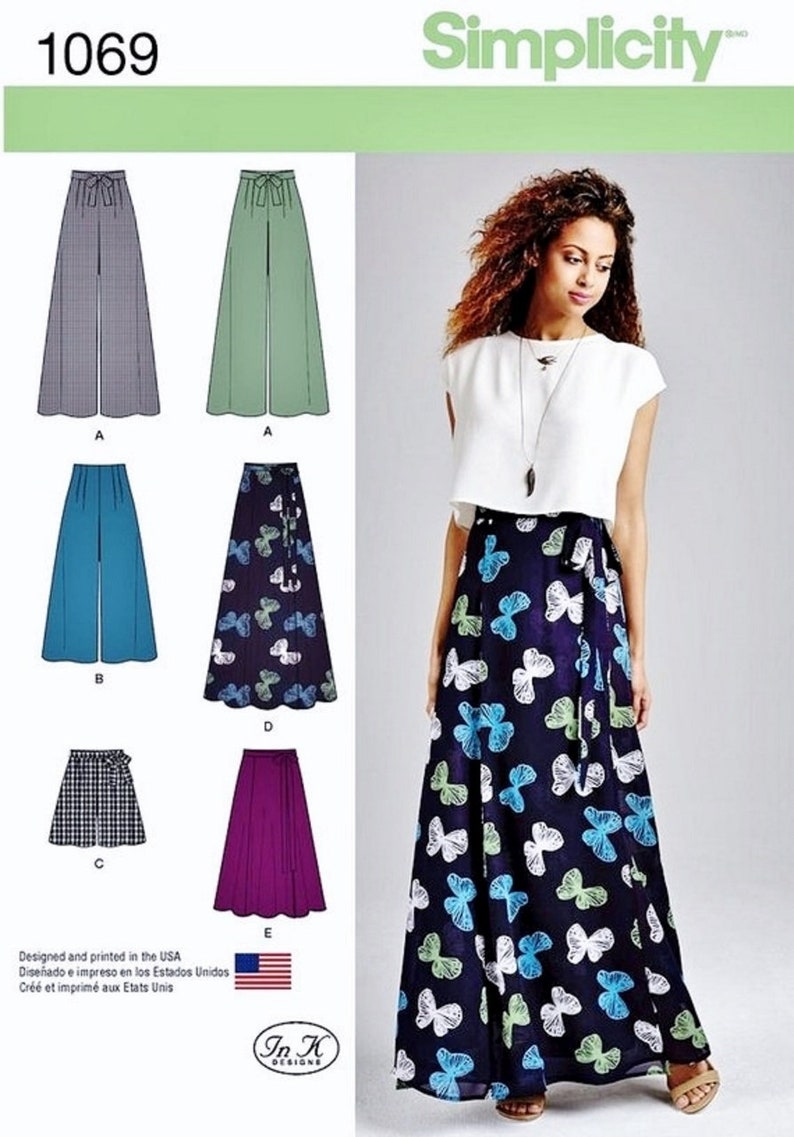 Sewing Pattern Palazzo Pants Pattern Wide Leg Pants Wrap Etsy