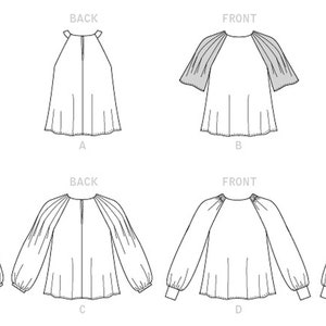 Sewing Pattern Women's Loose Fit Tops Pattern, Pullover Tops Pattern ...